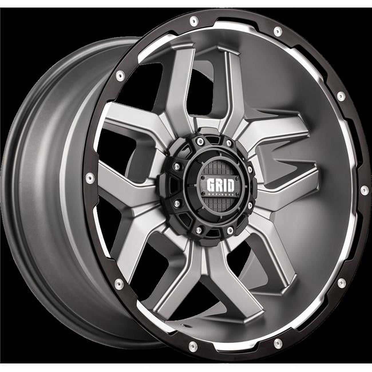 718955A1 18 x 9 in. GD07 Wheel with Black Lip, Matte Anthracite ...