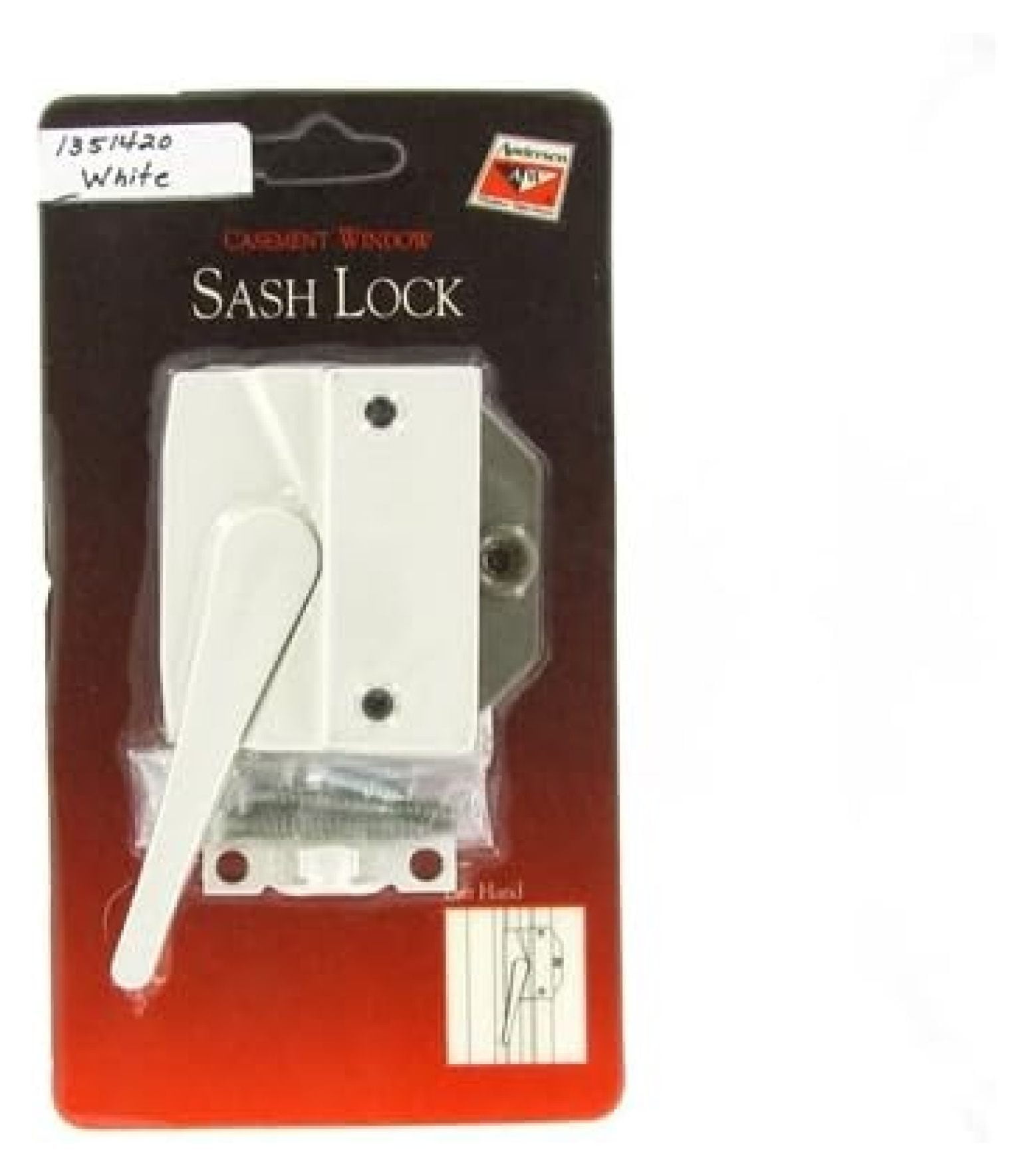 #7191-32 Sash Lock & Keeper (Left Hand) in White (1974 to 1995 ...