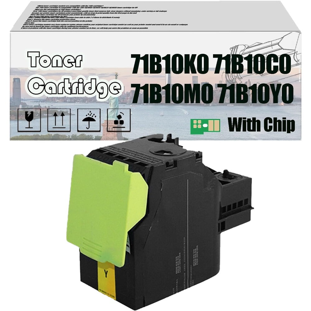 71B10K0 71B10C0 71B10M0 71B10Y0 Toner Cartridge, Compatible for Lexmark CS317 CS417dn CS517de ...