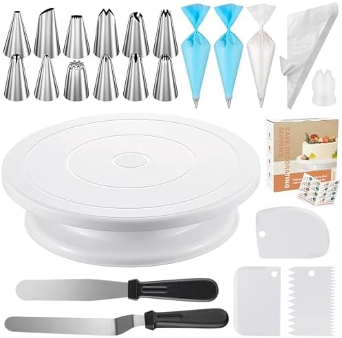 71PCs Cake Decorating Kit, Baking Supplies Tools - Includes Cake Stand ...