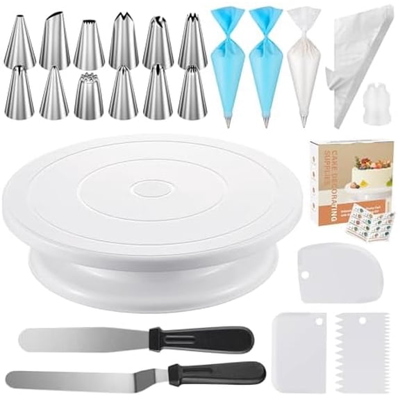 71PCs Cake Decorating Kit, Baking Supplies Tools - Includes Cake Stand ...