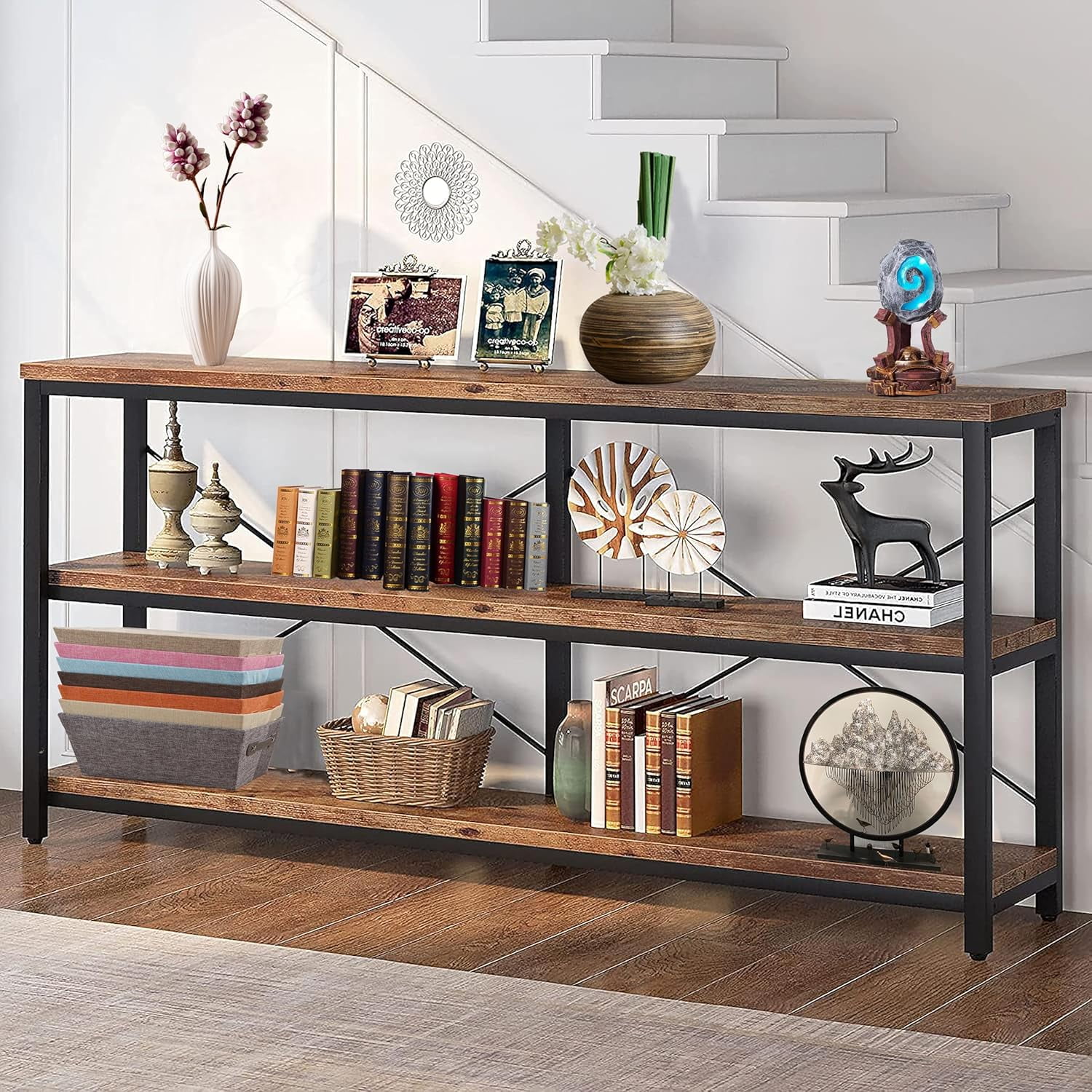 71inch Sofa Tables Extra Long Couch Table, Narrow Long Console Table ...