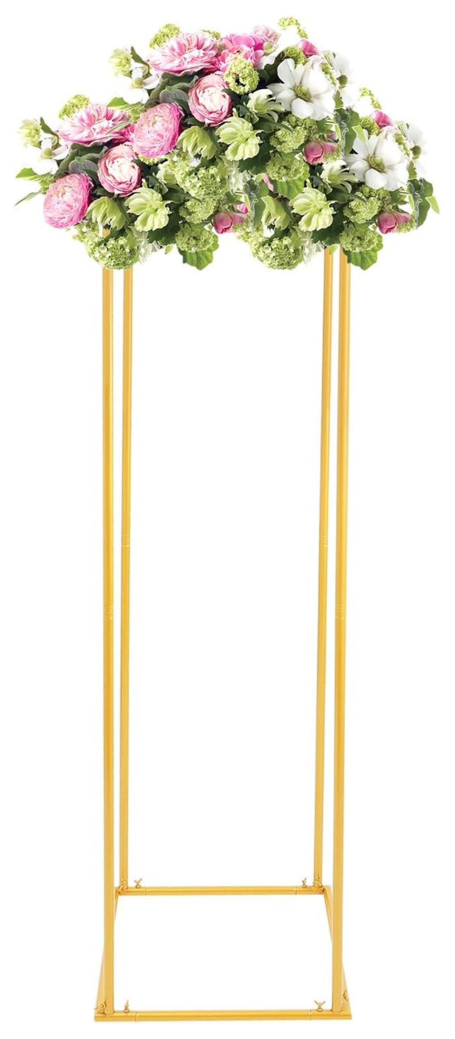 71inch Wedding Flower Stand, Metal Column Flower Stand, Tall Geometric ...