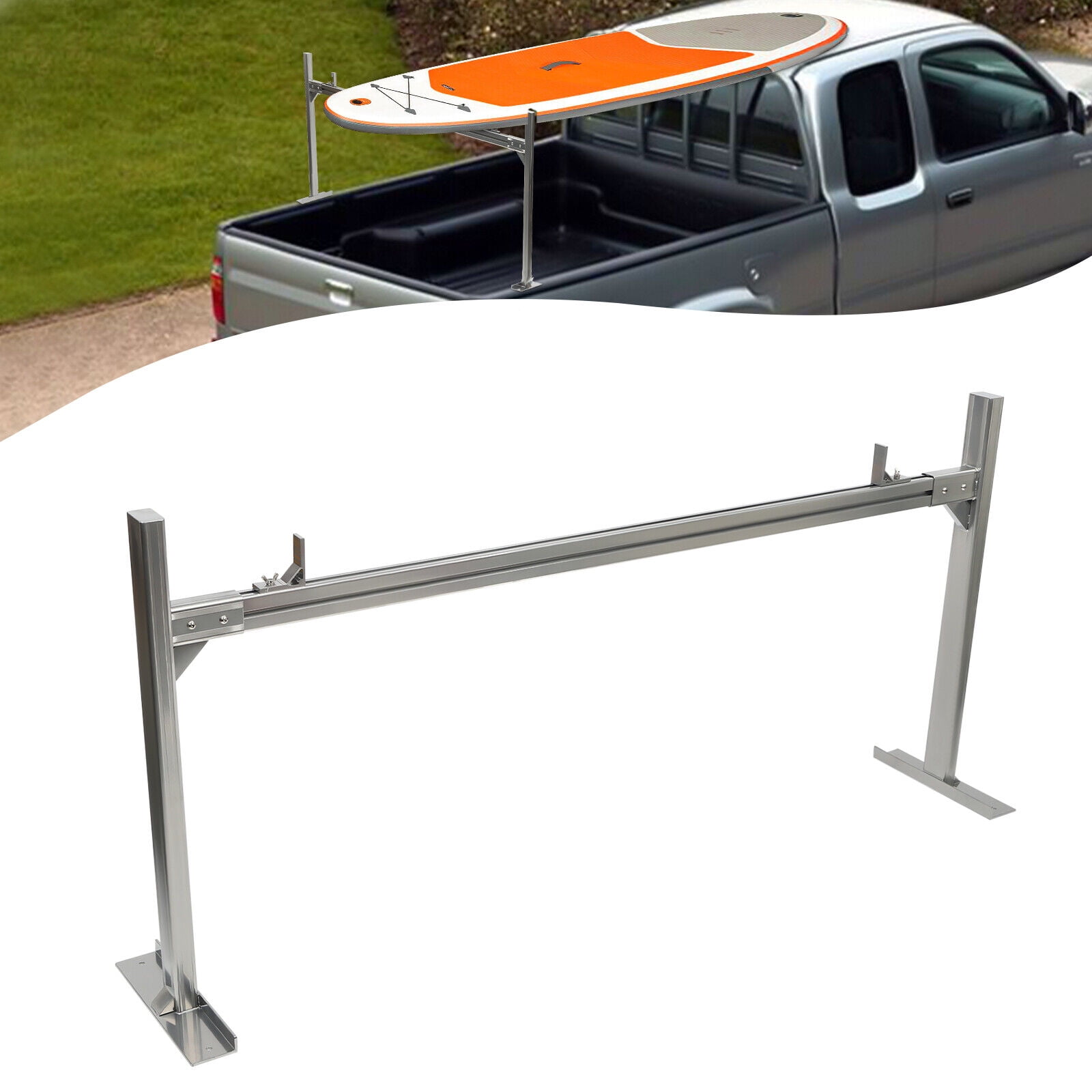 71x14x34" 2xTruck Rack Pick up Truck Rack Aluminum Alloy Ladder Rack ...