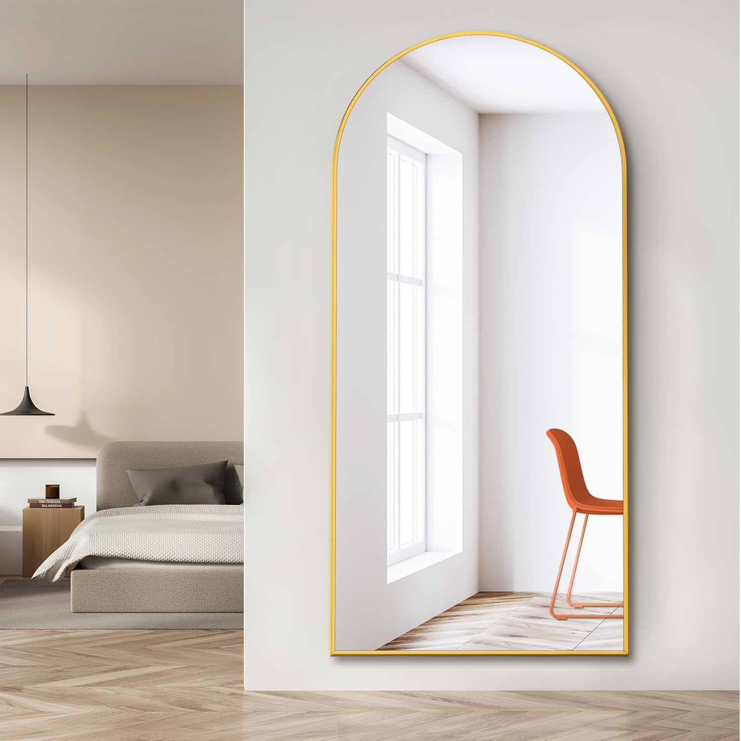 71x28 Inch Arch Full Length Mirror, Modern Design Standing Floor Mirror ...