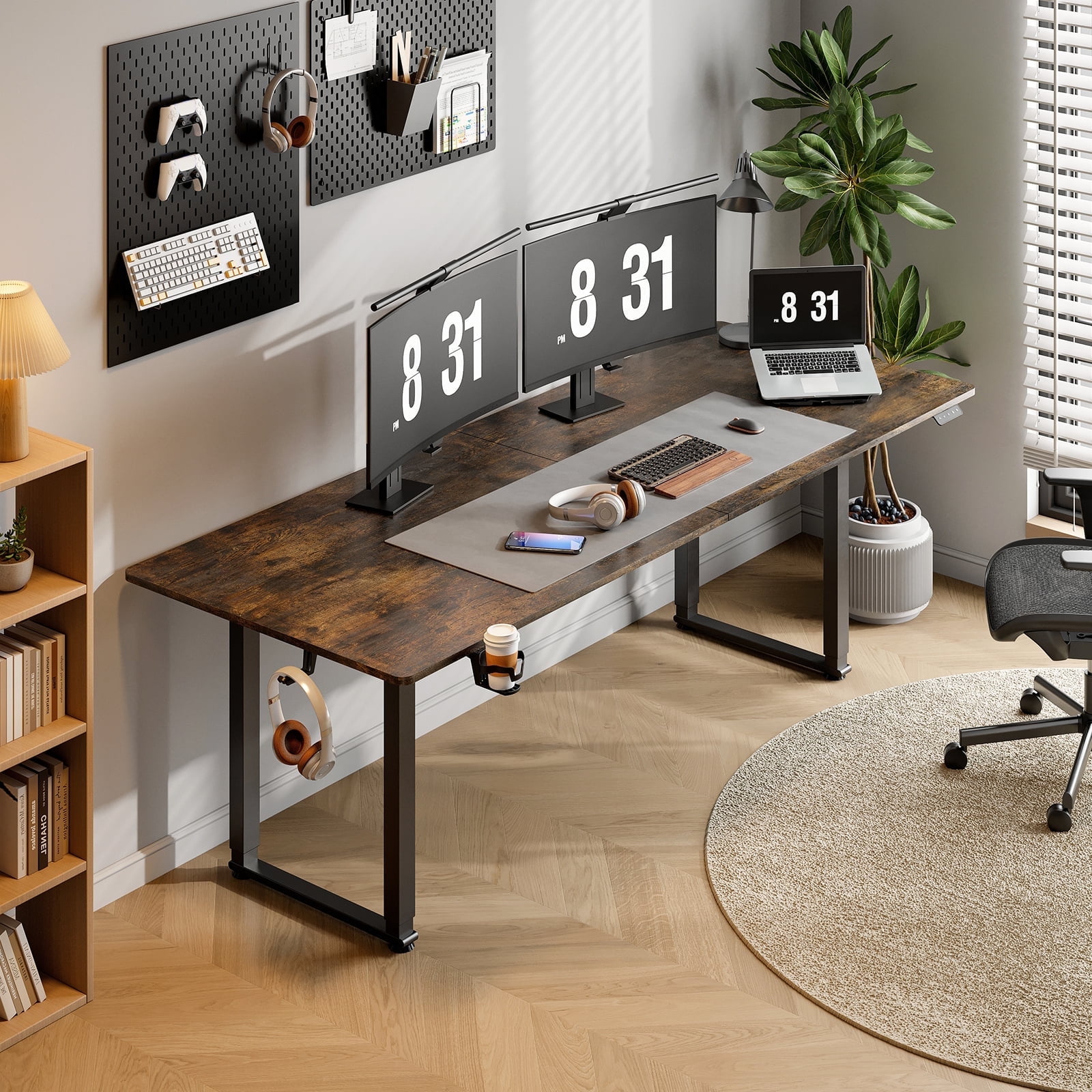 71x32 Inch Rectangular Standing Desk, Features a Sturdy 4-leg Design ...