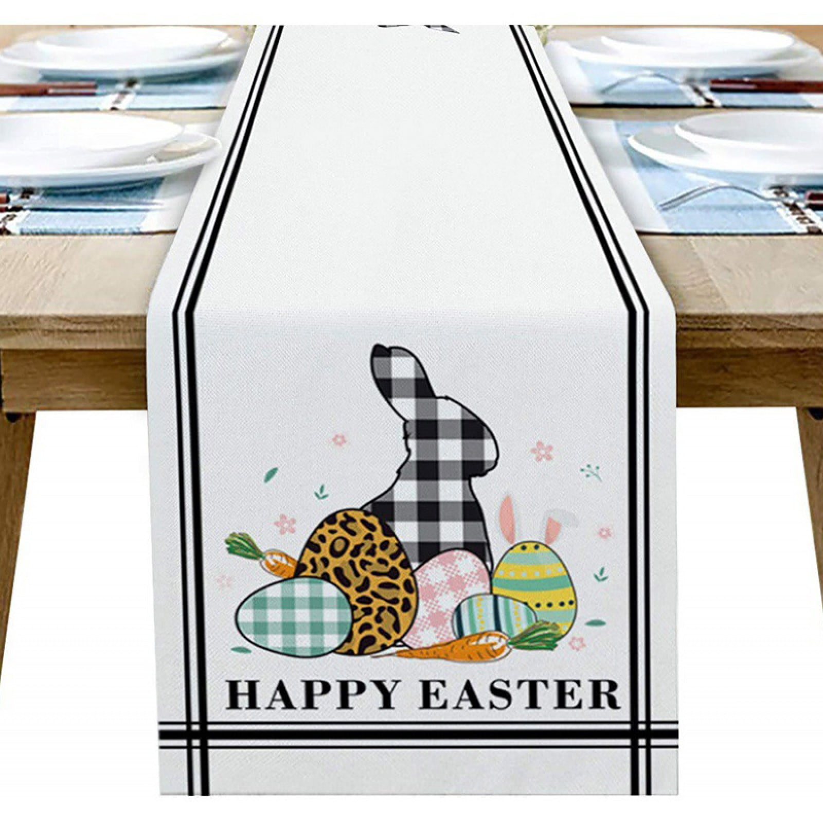 72*13" Easter Table Runner, Easter Home Decoration, Easter Celebration ...