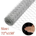 72" × 150' 2" Holes Galvanized Poultry Net - Metal Fencing / Chicken ...