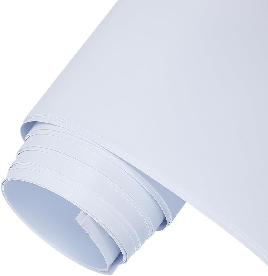 72.1x11.8 inch White PVC Vinyl Roll Dual Matte Side Vinyl Sheeting for ...