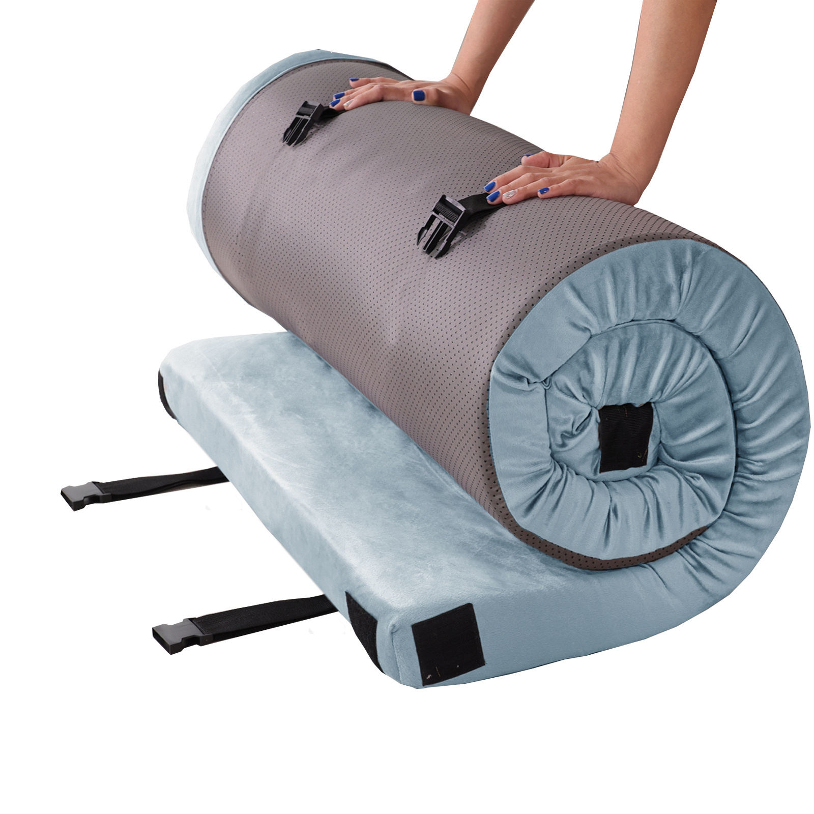 2.5 inch Memory Foam Sleeping Pad Camping Mattress,Portable Roll up ...