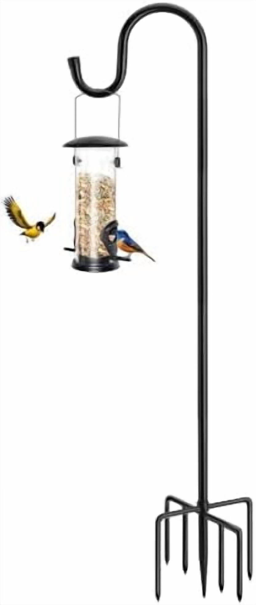 72" Shepherds Hooks for Outdoor, Heavy Duty Garden Bird Feeder Pole for ...