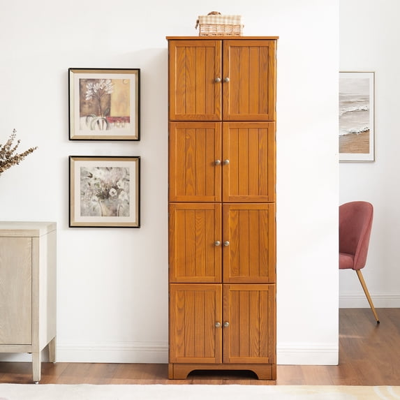 72.4" Tall Cabinet with 8 Independent Doors / Keeps Kitchen Items ...