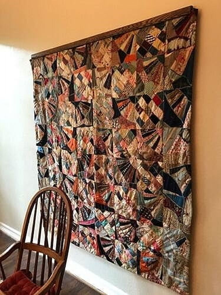 72-90 Inch Compression Type Quilt Rack Tapestry Rug Hanger - Oak (80 ...
