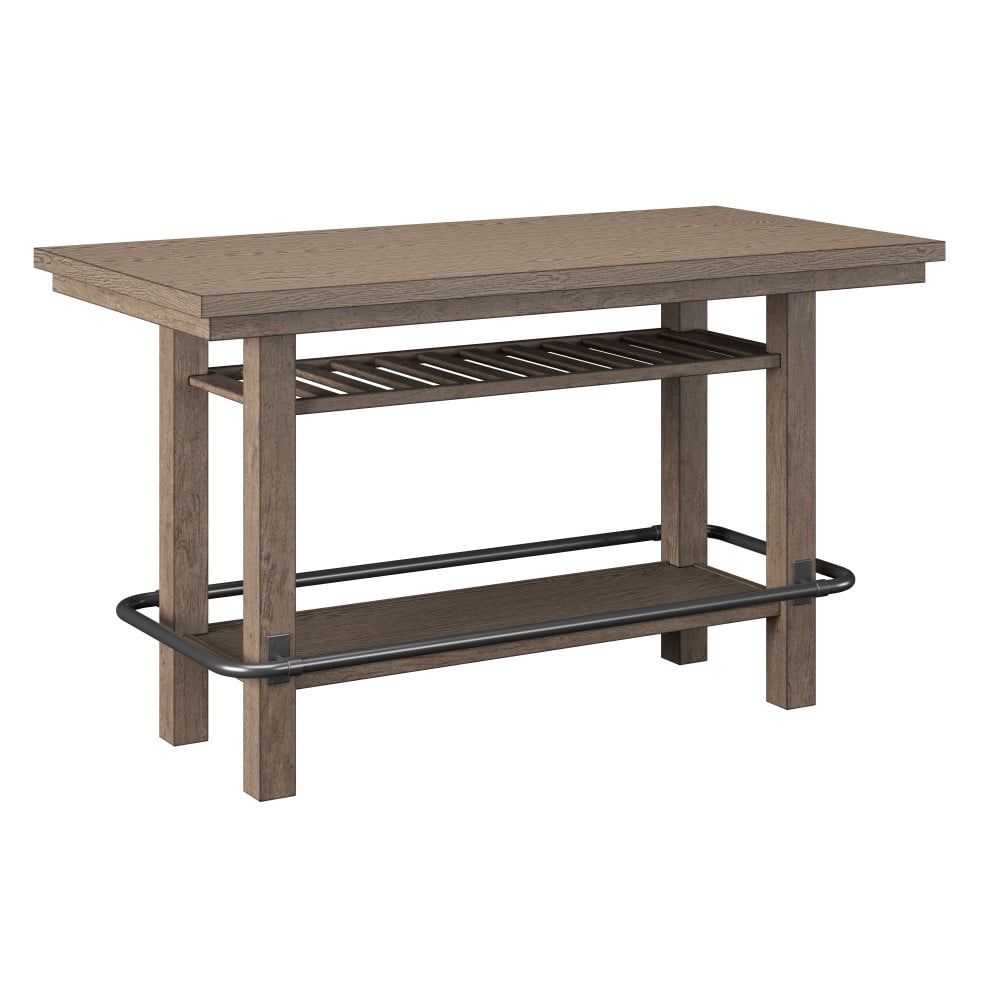 72" Bar Height Table, Rectangular Bar Table, Storage Table, Wood ...