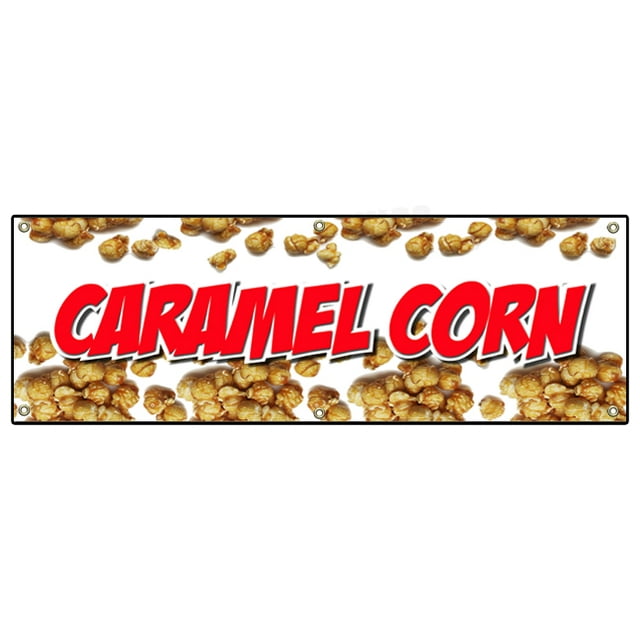 72" CARAMEL CORN BANNER SIGN caramel popcorn signs new - Walmart.com