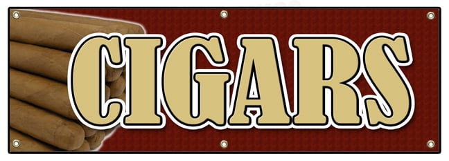 72" CIGARS BANNER SIGN cigar shop humidor cuban cigarra cicada signs ...