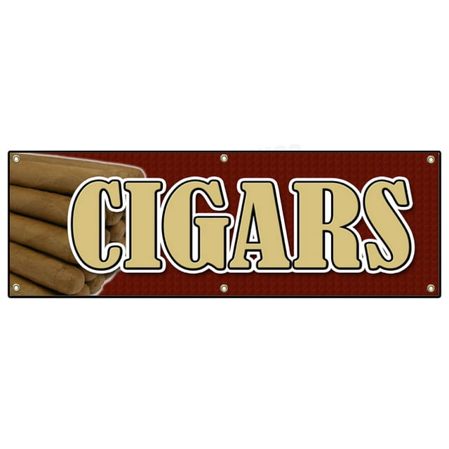 72" CIGARS BANNER SIGN cigar shop humidor cuban cigarra cicada signs ...