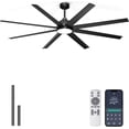 72'' Ceiling Fan with Light - Remote & APP Control, 3 CTT Dimmable, 6 ...