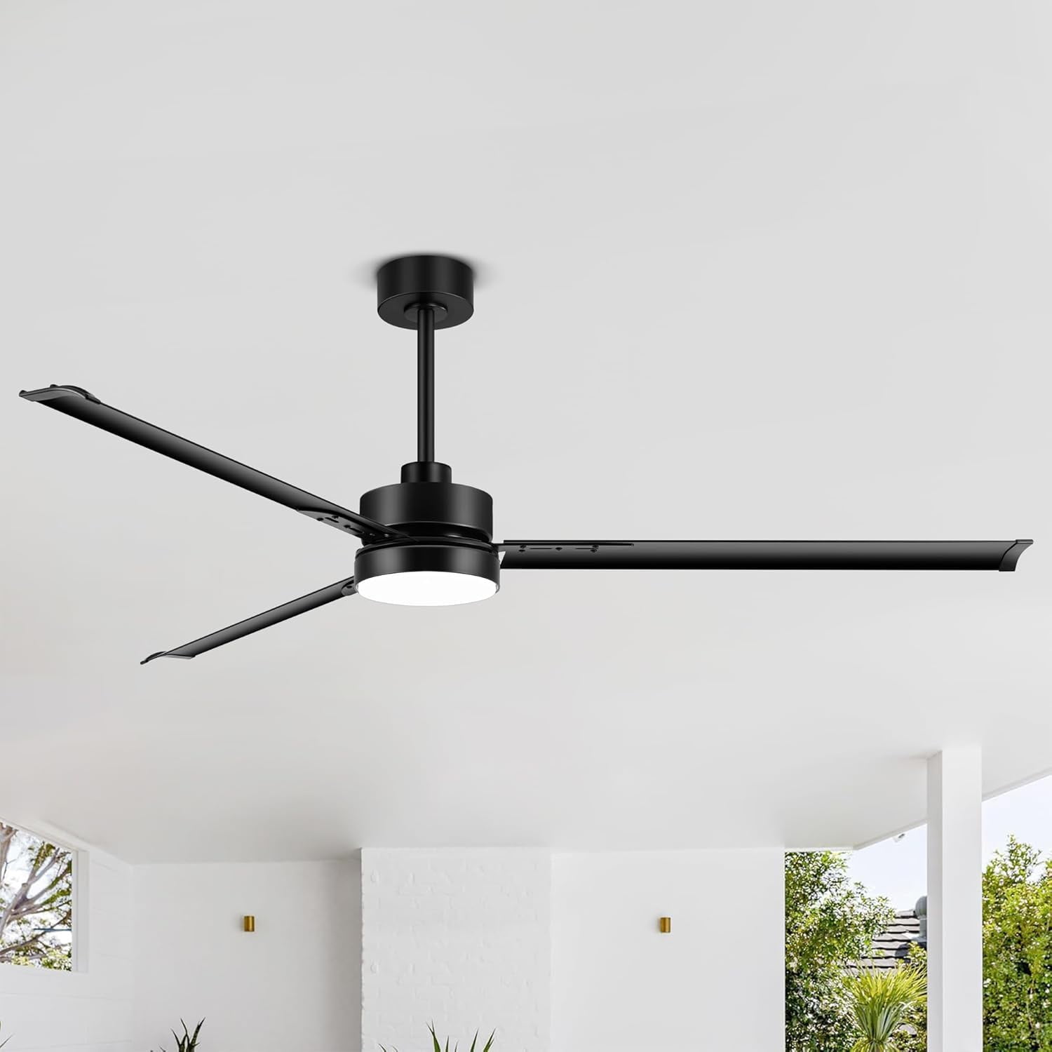 72" Ceiling Fans with Lights Remote Control, 3 Aluminum Blades, 6-Speed ...