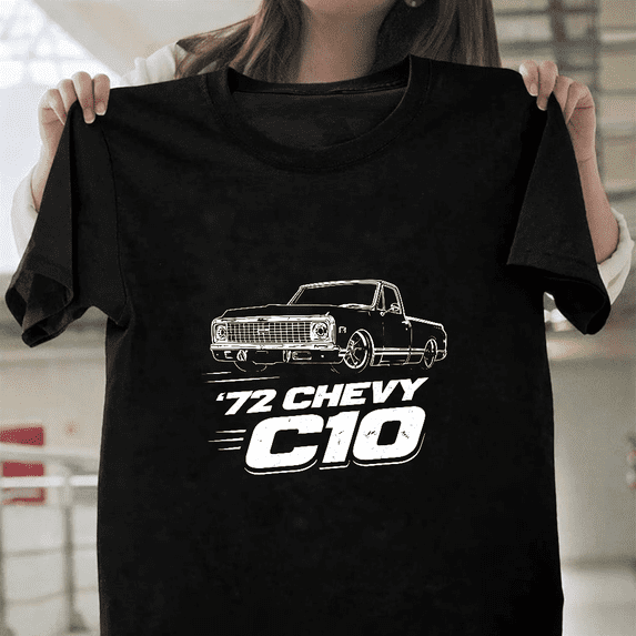 72 Chevy C10 Pickup Truck Lines Retro Classic Vehicle Graphic Unisex T ...