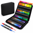 72 Colors Dual Tip Markers For Adult Coloring Books With Bag - Walmart.com