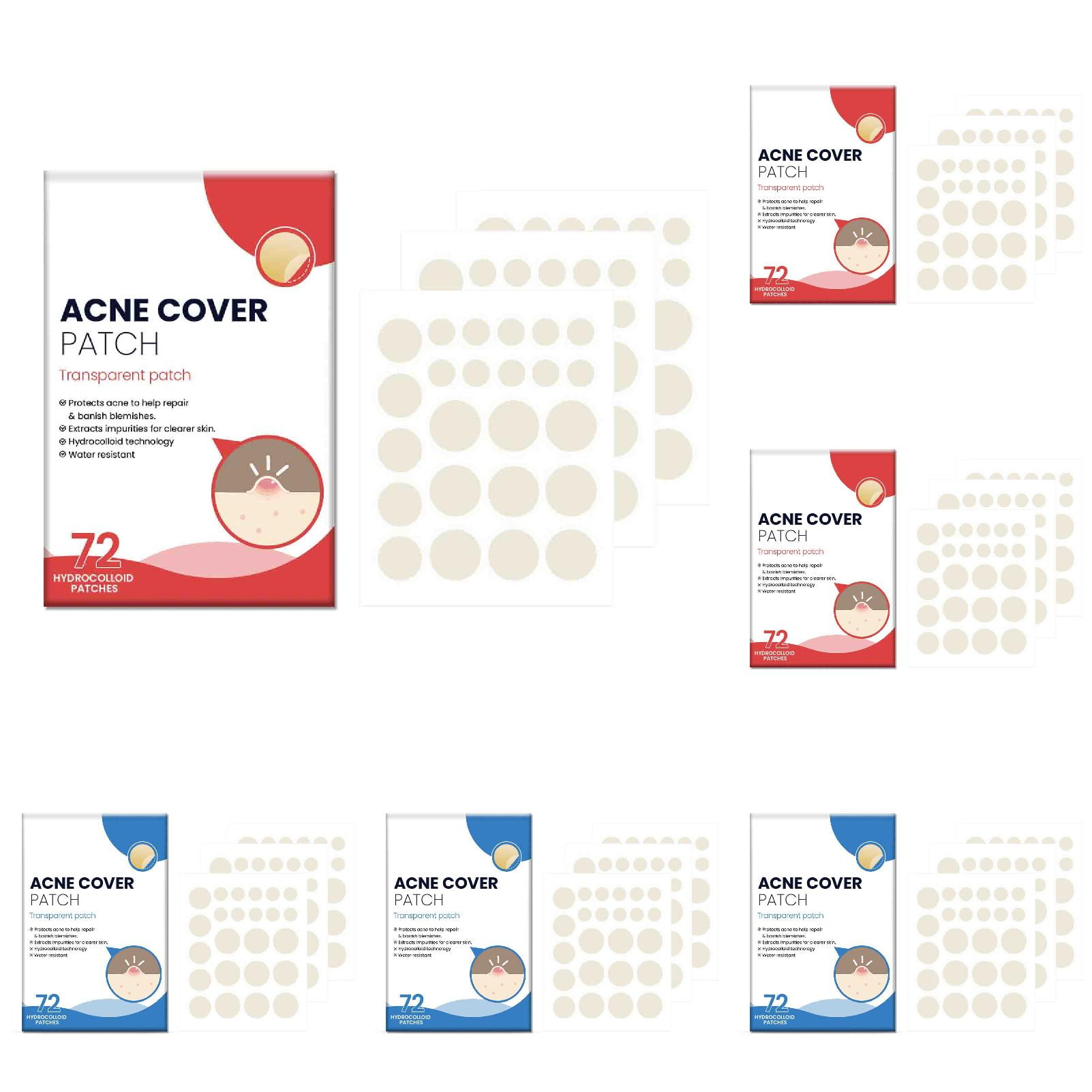 72 Counts Pimple for Face Zit ,Patch Stickers HydrocolloidCover for All ...