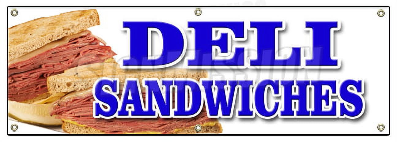 72" DELI SANDWICHES BANNER SIGN delicatessen sub cornbeef pastrami roll ...