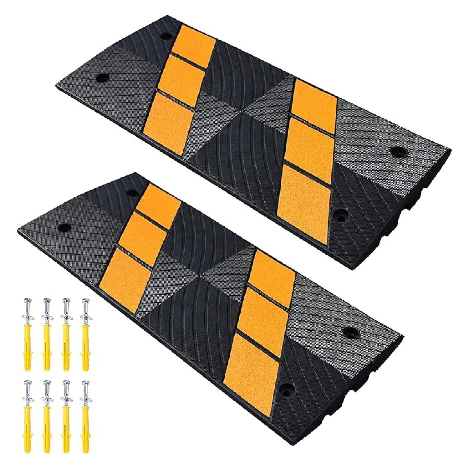 72" Driveway Curb Ramps, Heavy Duty Rubber Bridge Curbside Threshold ...