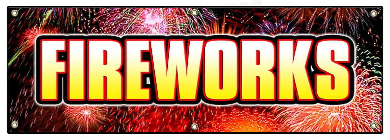 72" FIREWORKS I BANNER SIGN stand firework store signs - Walmart.com