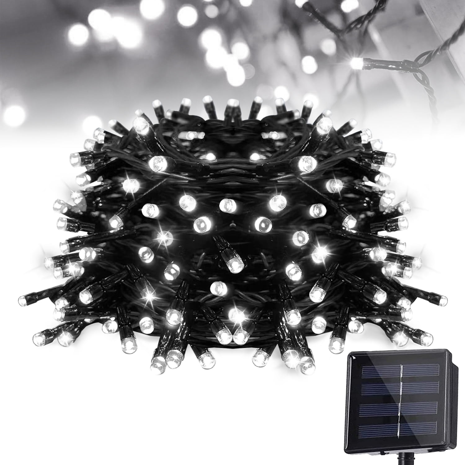 72 FT 200 LED Solar String Lights, Outdoor Solar Christmas Lights ...