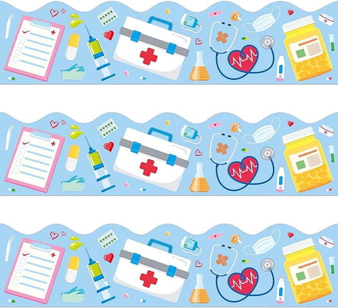 Nurses Week 72ft Nurse Bulletin Board Borders - Medical Theme Decor For ...