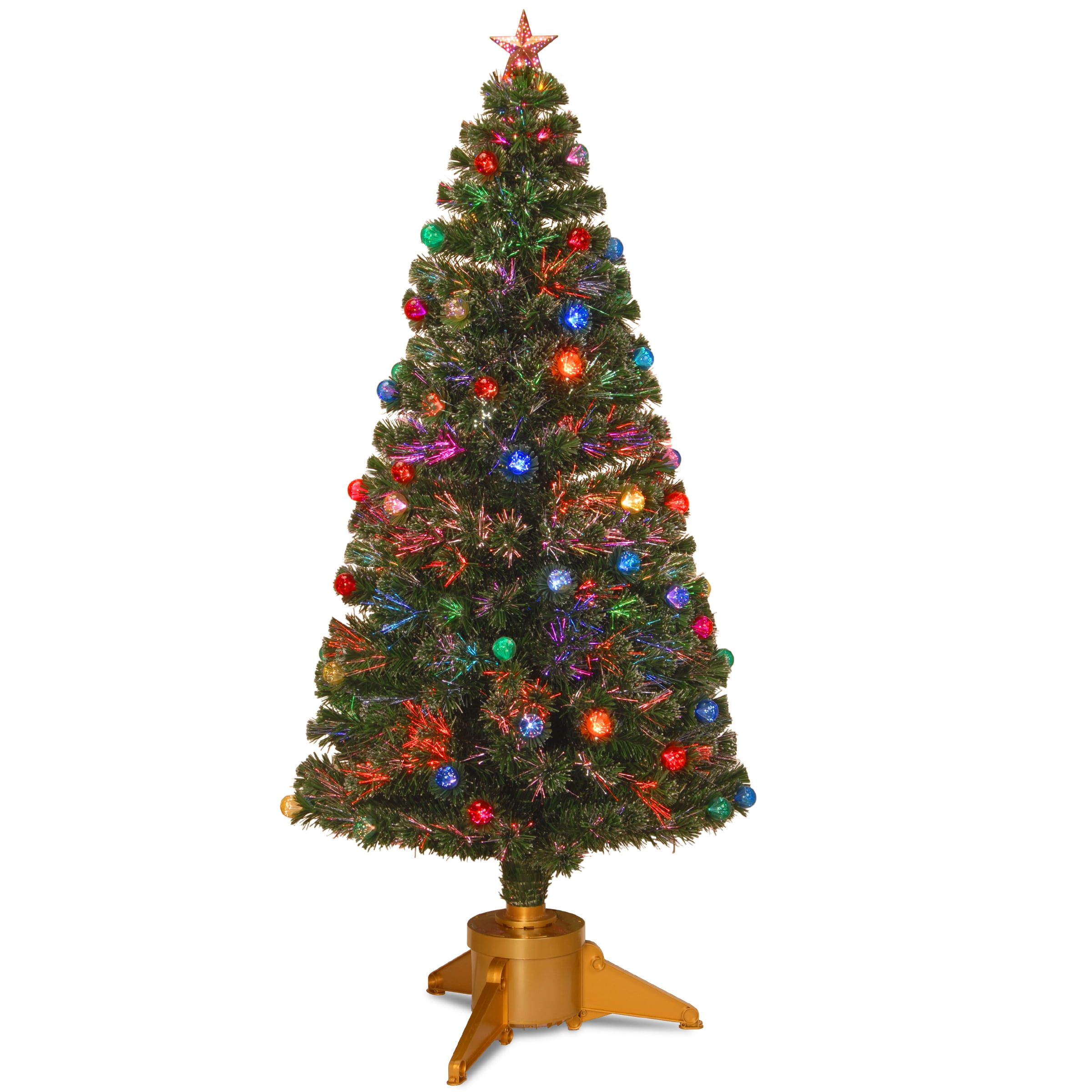 72" Fiber Optic Fireworks Tree with Ball Ornaments - Walmart.com