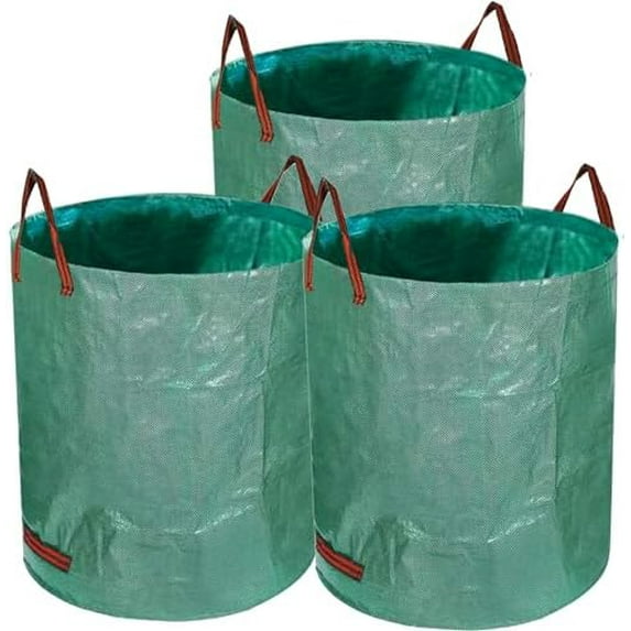 72 Gallon Garden Waste Bag, Reusable Leaf Bag Yard Waste Bag 3 Pack ...