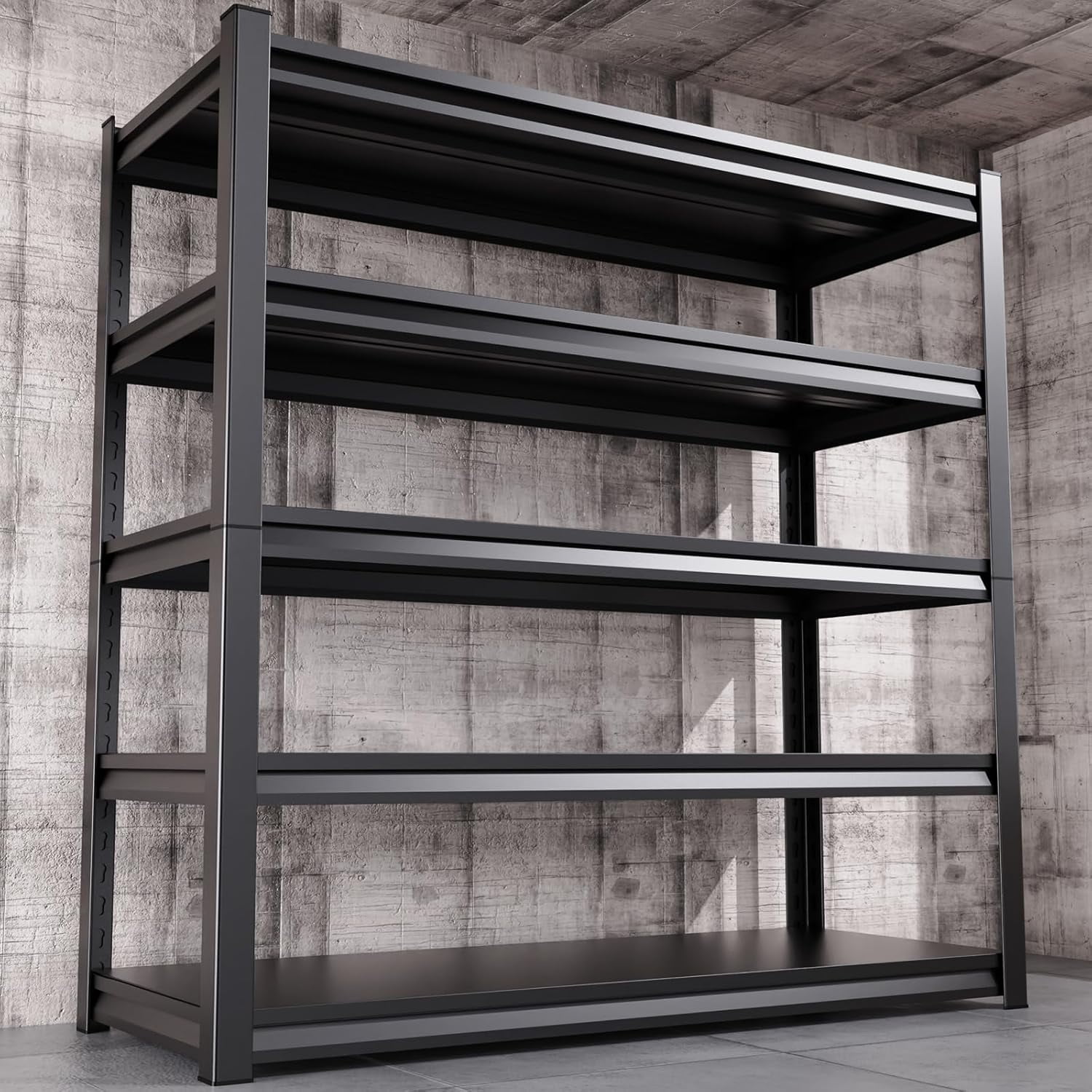 72''H*46”W Garage Shelving, Metal Storage Shelves 3000LBS Steel Heavy ...
