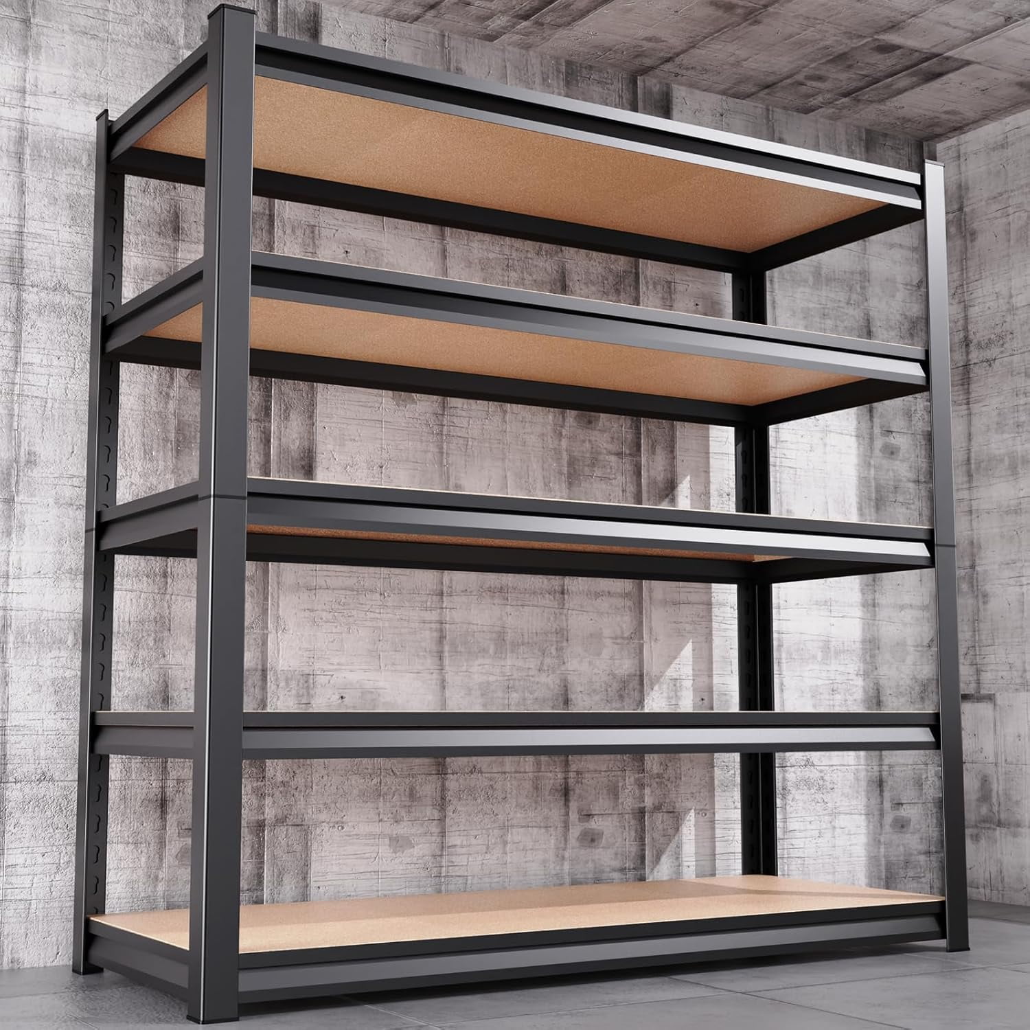 72''H*46”W Metal Garage Shelving,Adjustable Garage Shelves 2500LBS ...