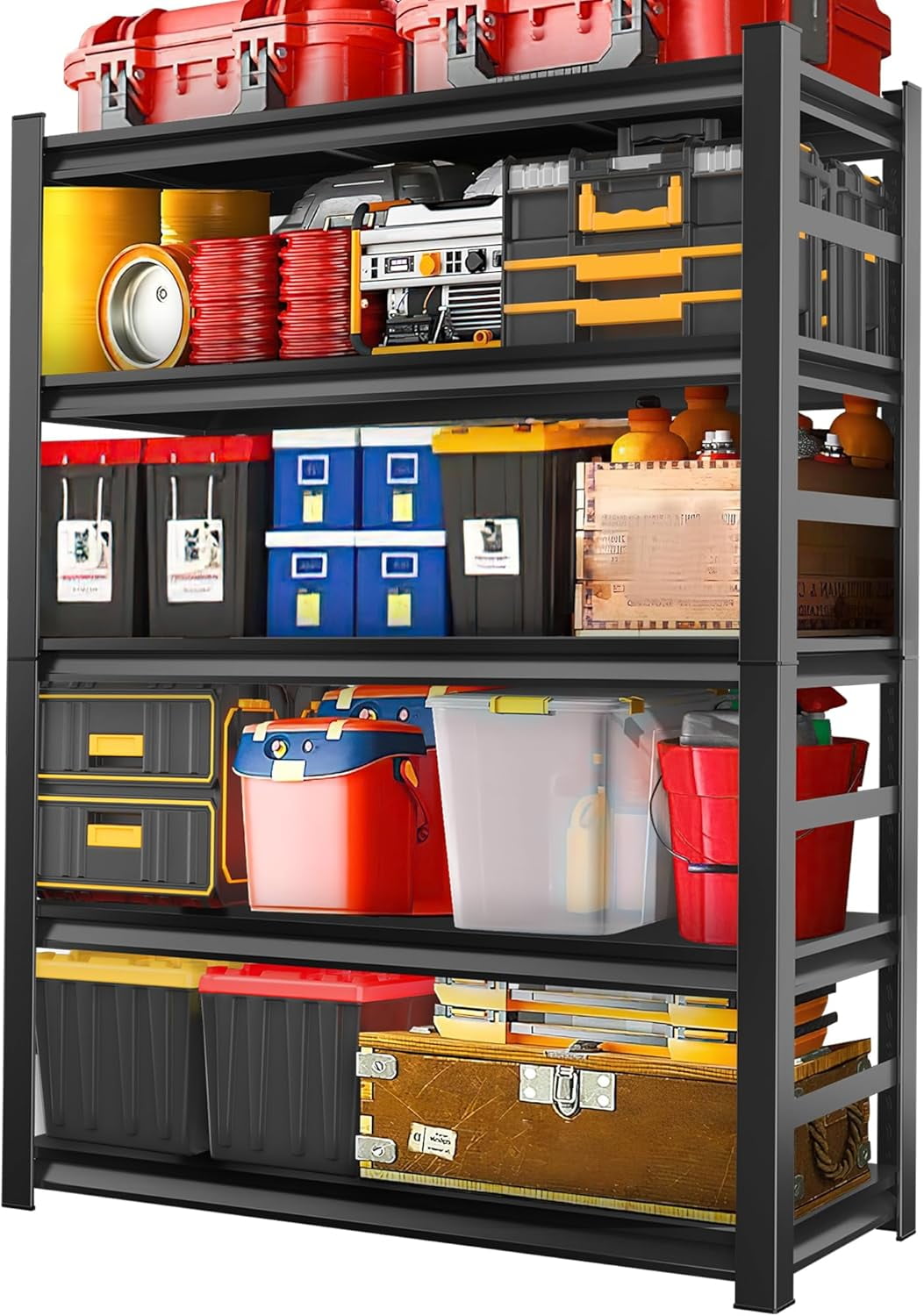 72" H|48" W Garage Shelving and Storage - Easy to Assemble Shelving 5 ...