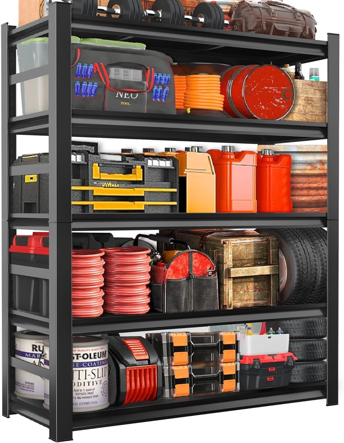 72" H|48" W Garage Shelving Unit and Storage-Easy Assembly Metal ...