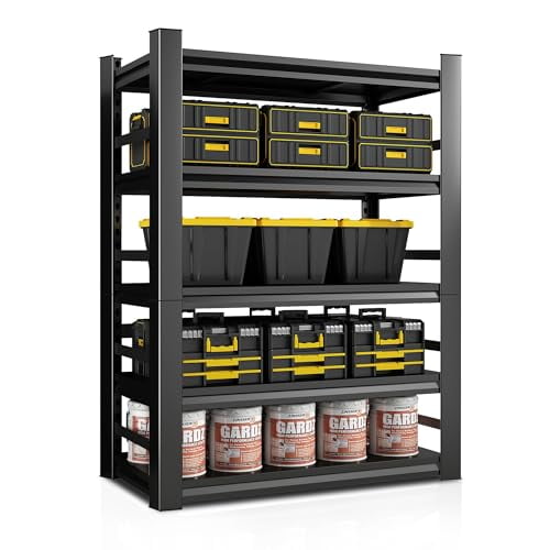 72" H|48" W Wall-Metal Garage Shelving|Easy Assembly Storage Shelves 5 ...