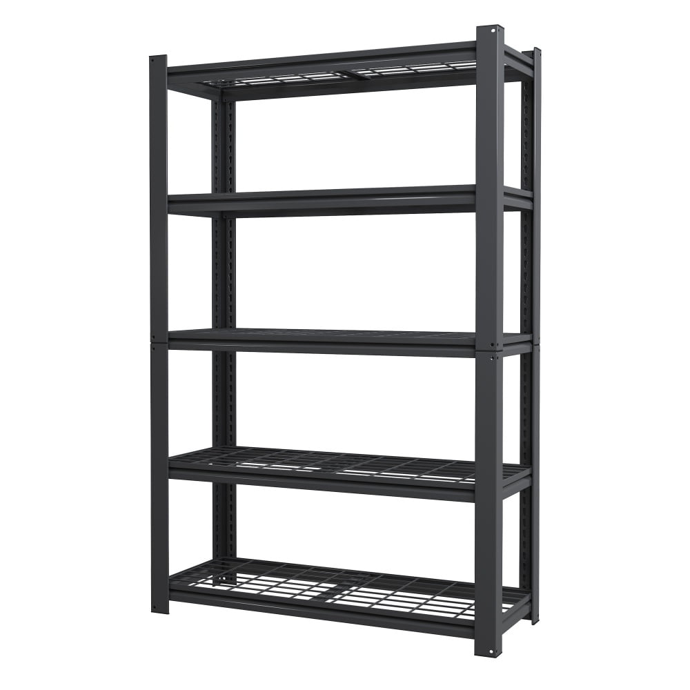 72"H 5-Tier Adjustable Heavy Duty Shelving Metal Mesh Storage Rack ...