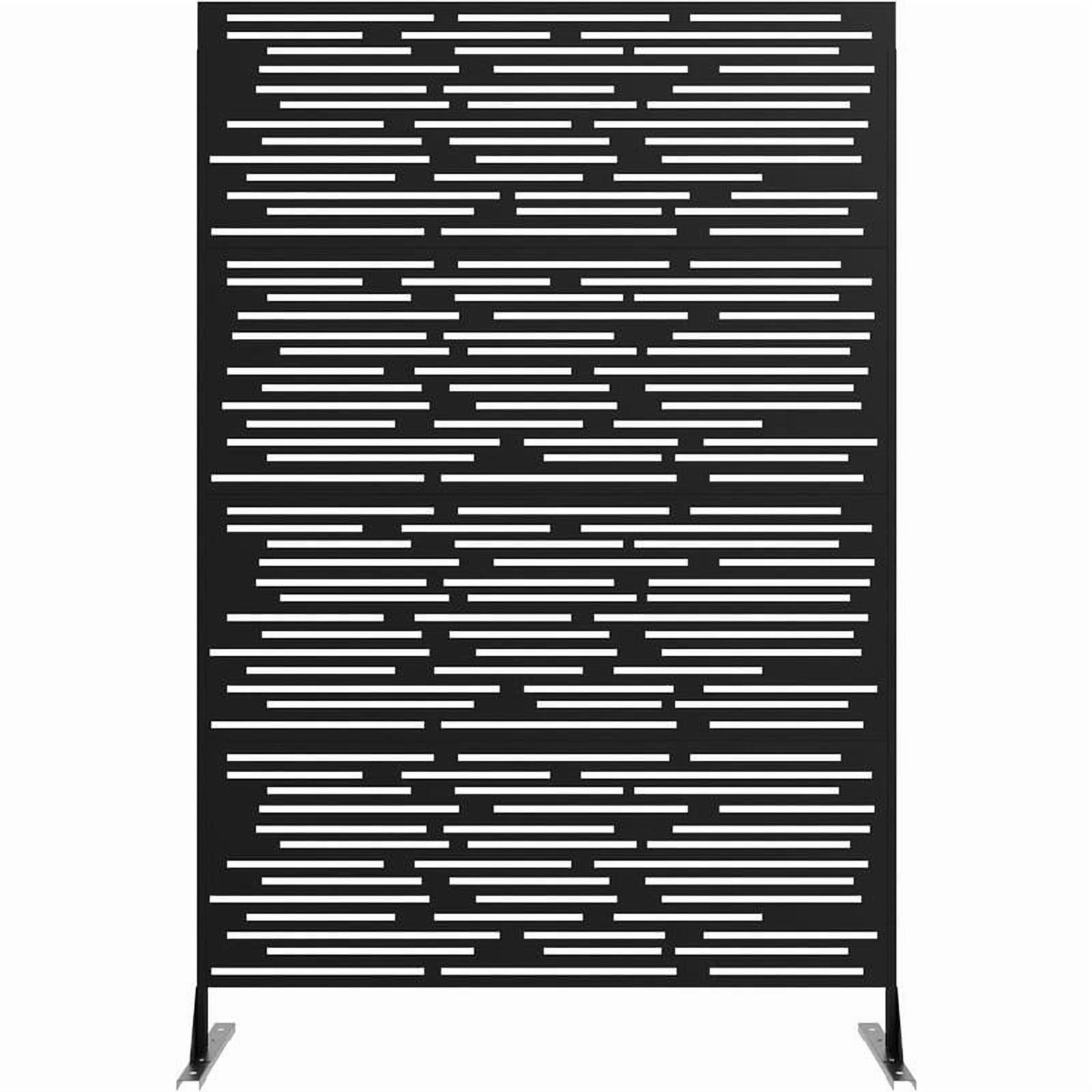 72" H Black Decorative Metal Garden Fence 1PC - Rust-Proof Scroll ...