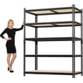 72" H Garage Shelving 2500LBS Storage Shelves Heavy Duty，5 Tier ...
