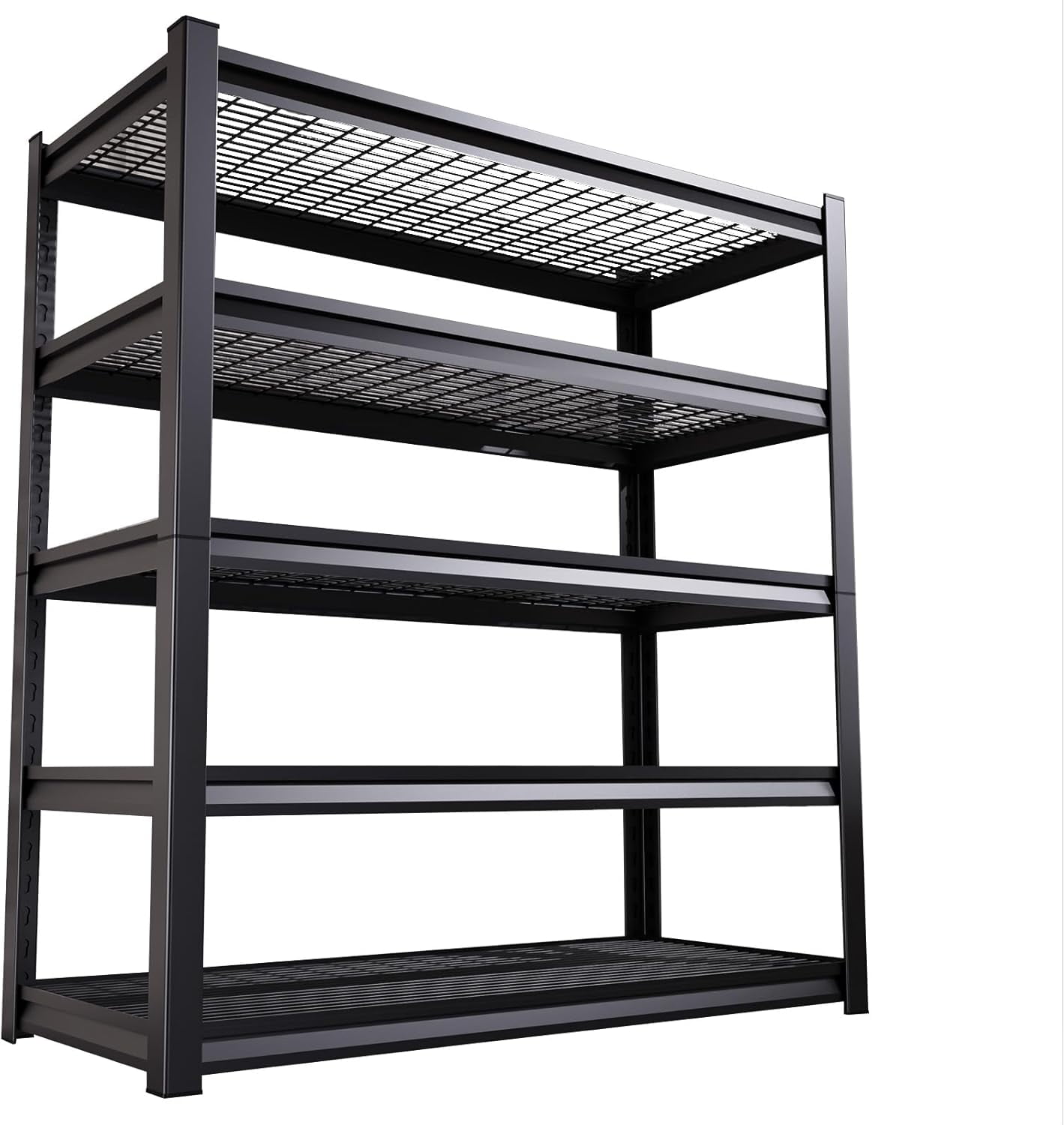 72”H Garage Shelving 5 Tier Metal Shelves Adjustable Garage Storage ...