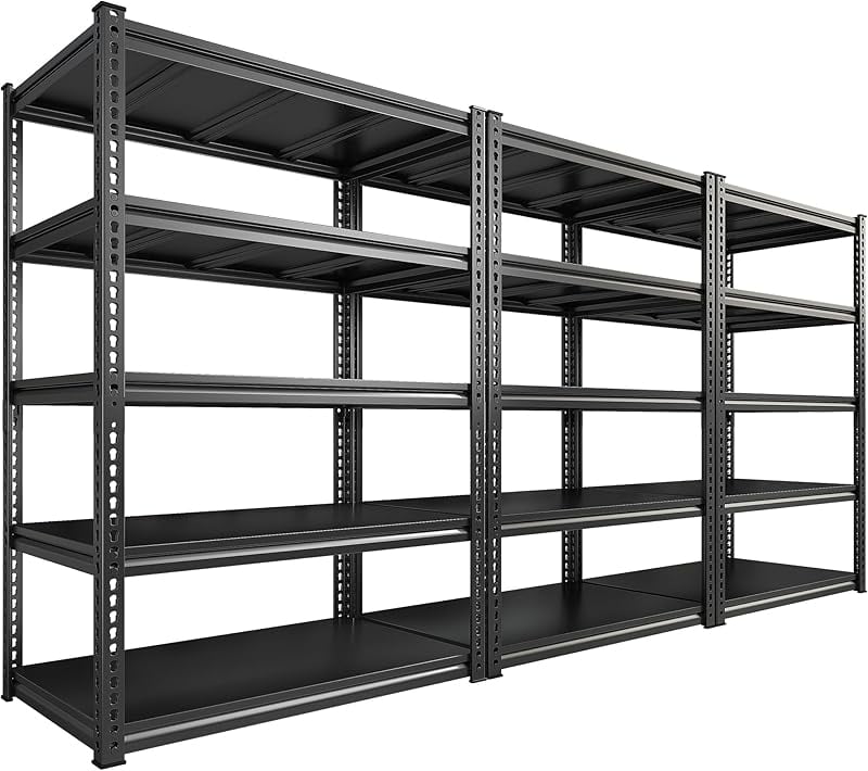 72" H Garage Shelving Load 2500 Lbs Garage Storage Shelves Heavy Duty 5 ...