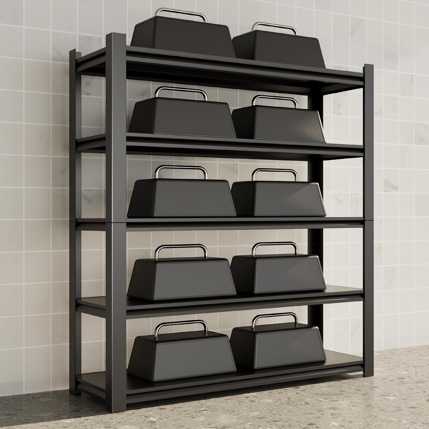72''H Garage Storage Shelves, 2500LBS Steel Heavy Duty Storage Shelves ...