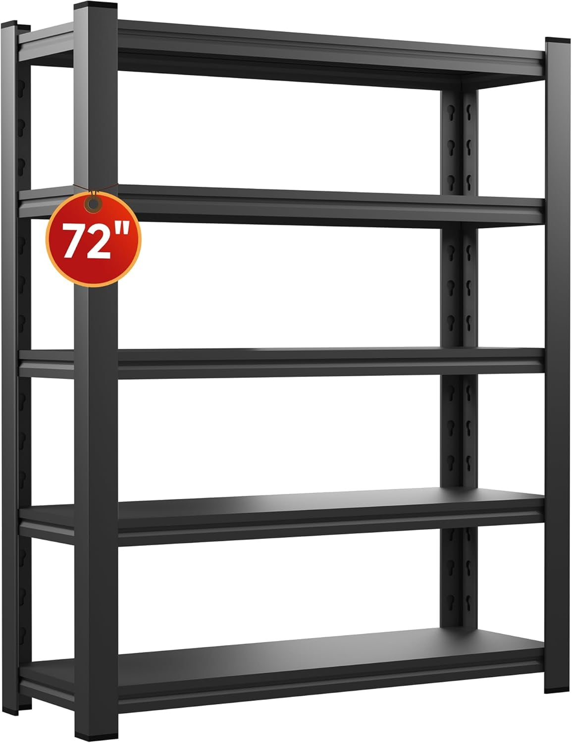 72" H Heavy Duty Garage Shelving, 2000 lbs Capacity Storage Shelf ...