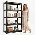 72"H Industrial Steel Storage Shelving, 5 Tier Adjustable Heavy Duty ...