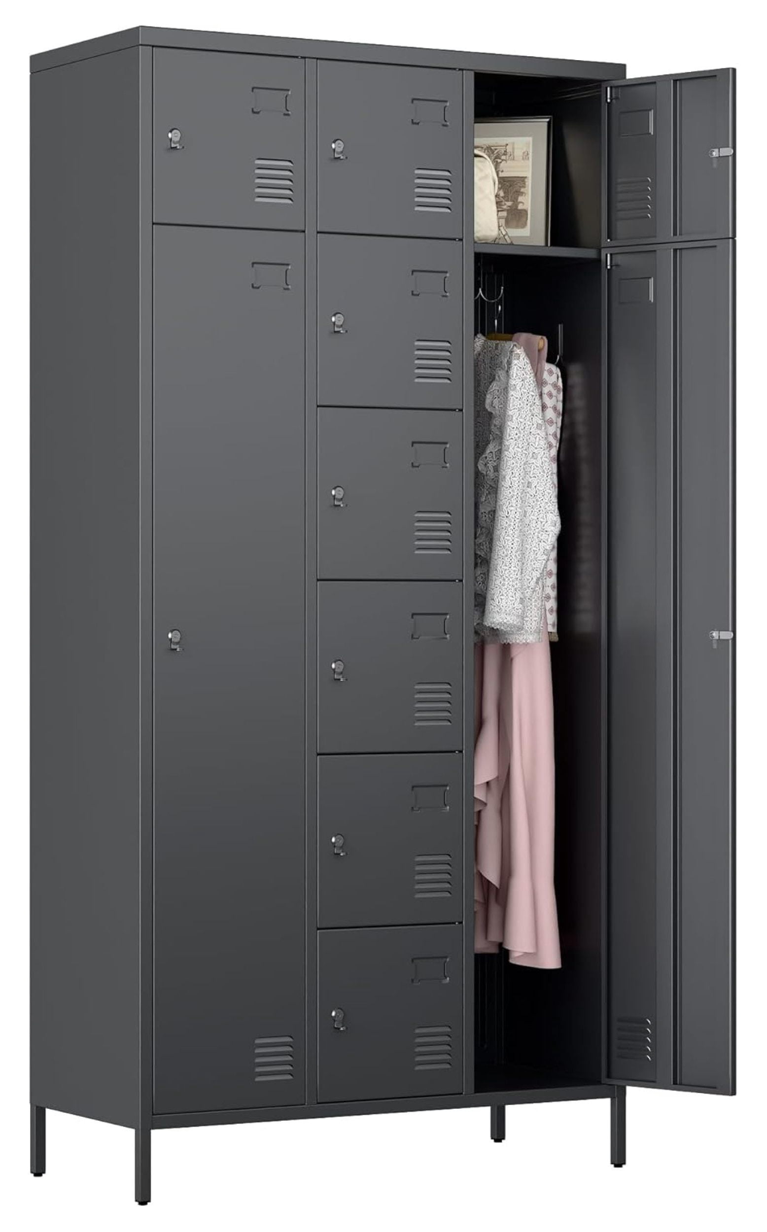 72" H Metal Storage Lockers with Doors,Industrial Combination Employee ...