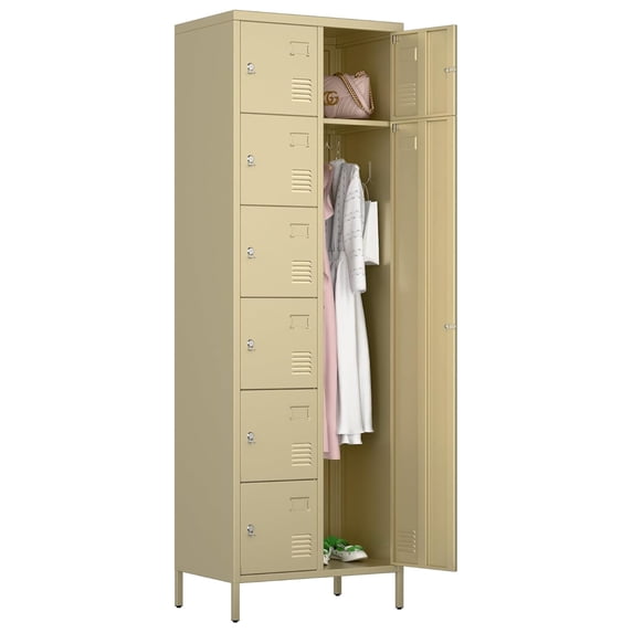 72" H Metal Storage Lockers with Doors and Rod,Industrial Combination ...