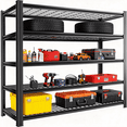 72" H x 48"W Metal Garage Shelving Unit, 5-Tier Heavy Duty Wire Garage ...