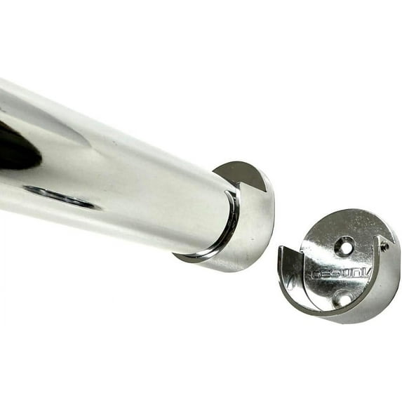 72" HEAVY DUTY Round Closet Rod w/Matching Support Flanges | 32mm ...